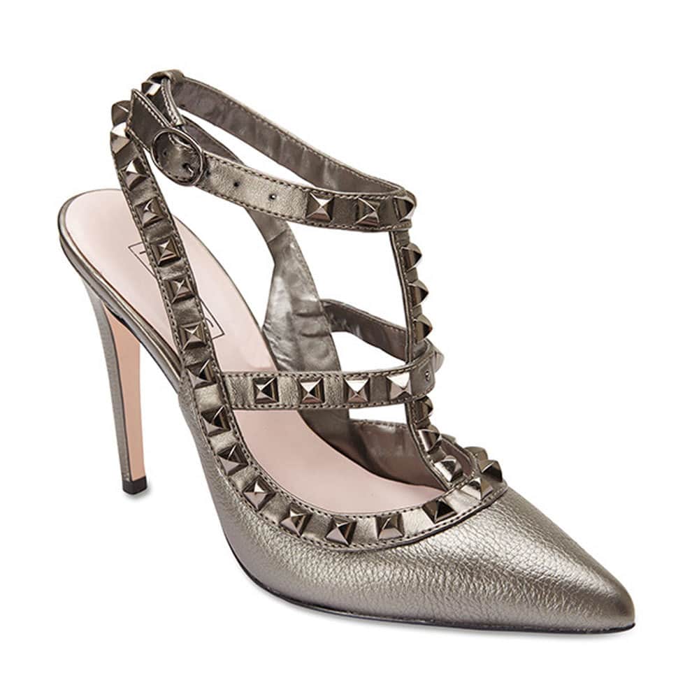 Pink Inc | Saint Heel in Pewter Leather