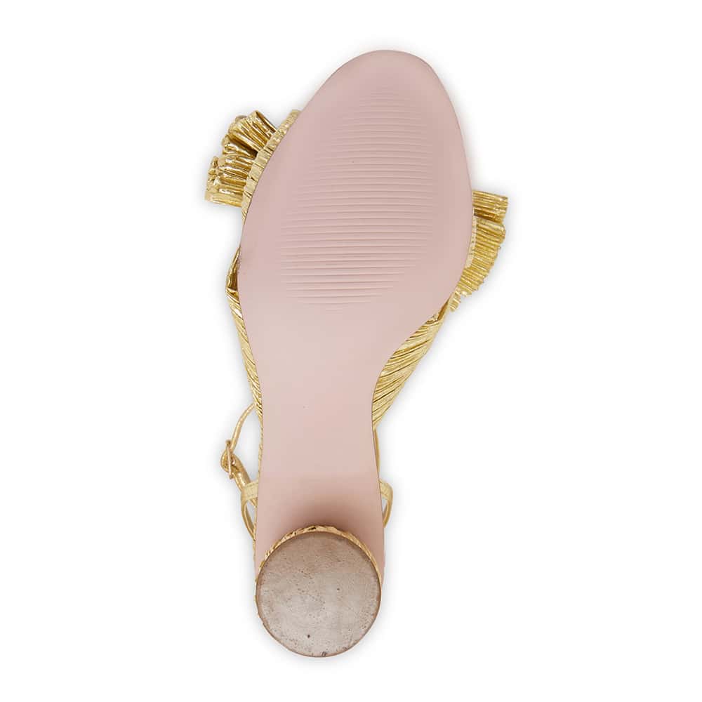 Secret Heel in Gold Fabric| Pink Inc | Shoe HQ