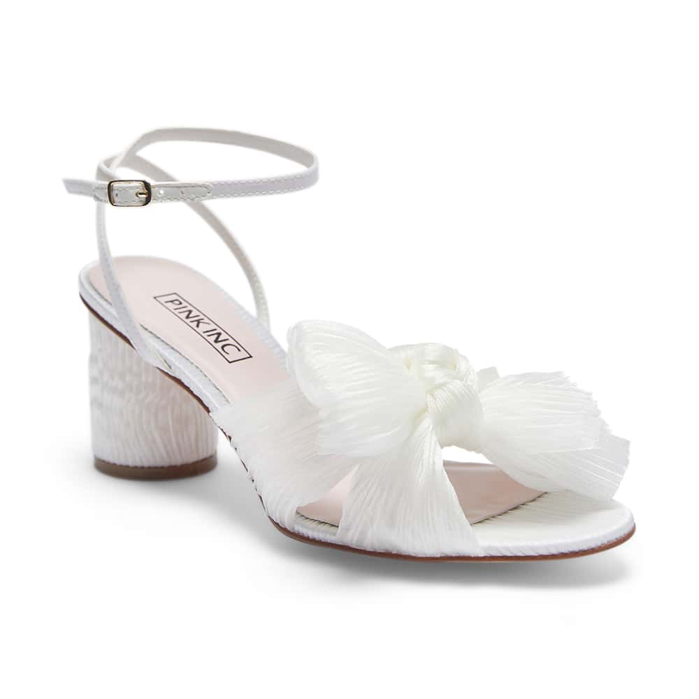 Secret Heel in Ivory Fabric| Pink Inc | Shoe HQ