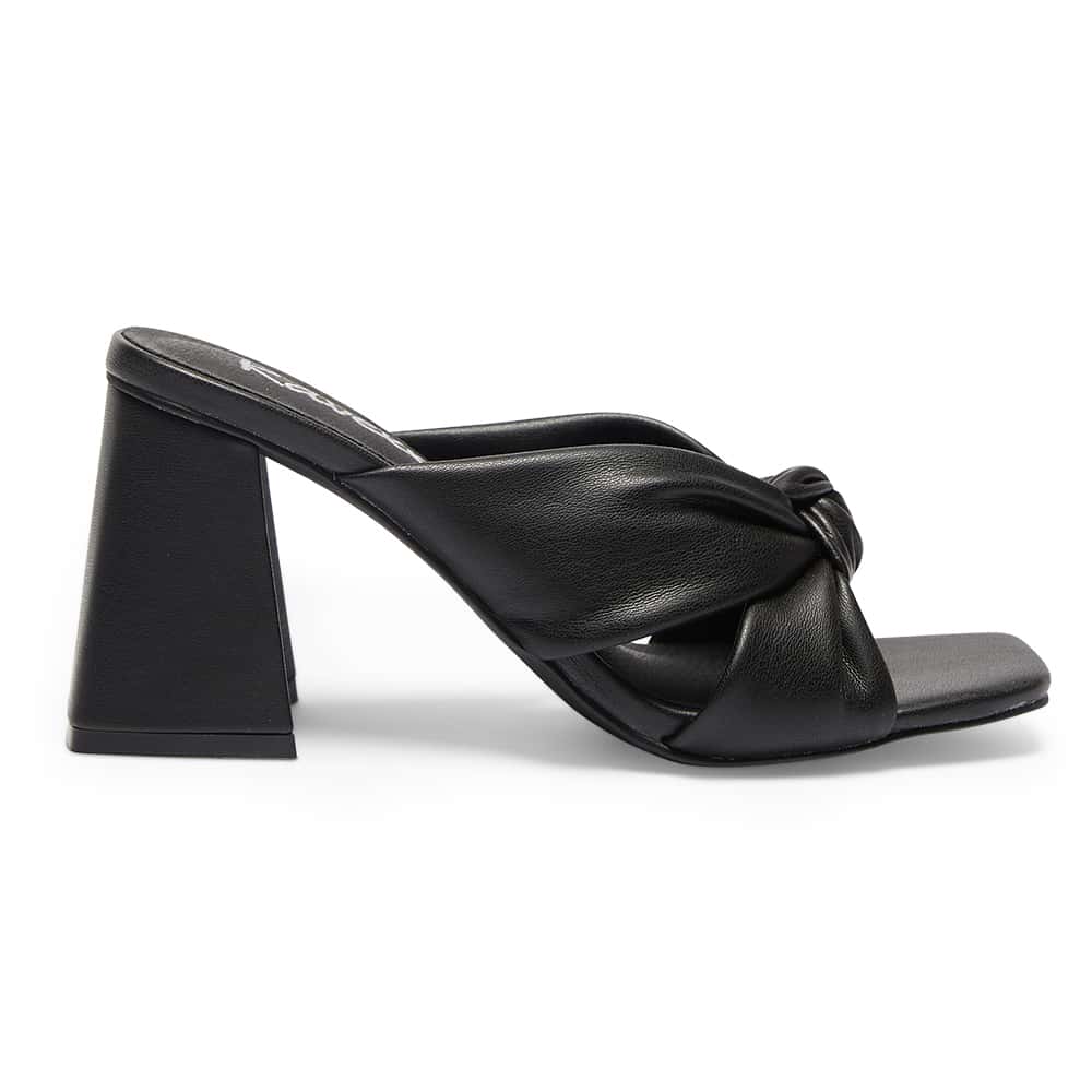 Imitate Heel in Black Smooth | Ravella | Shoe HQ