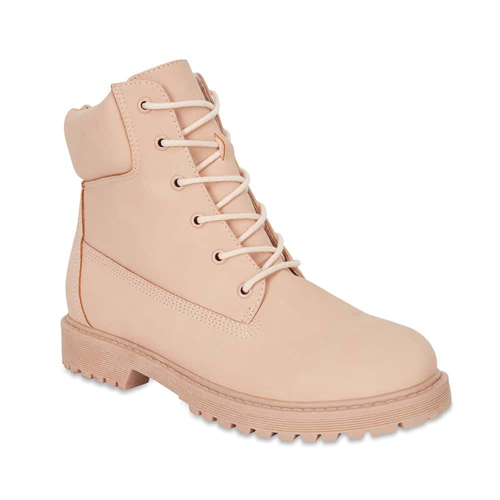 Ravella | Sergeant Boot in Dusty Pink Smooth