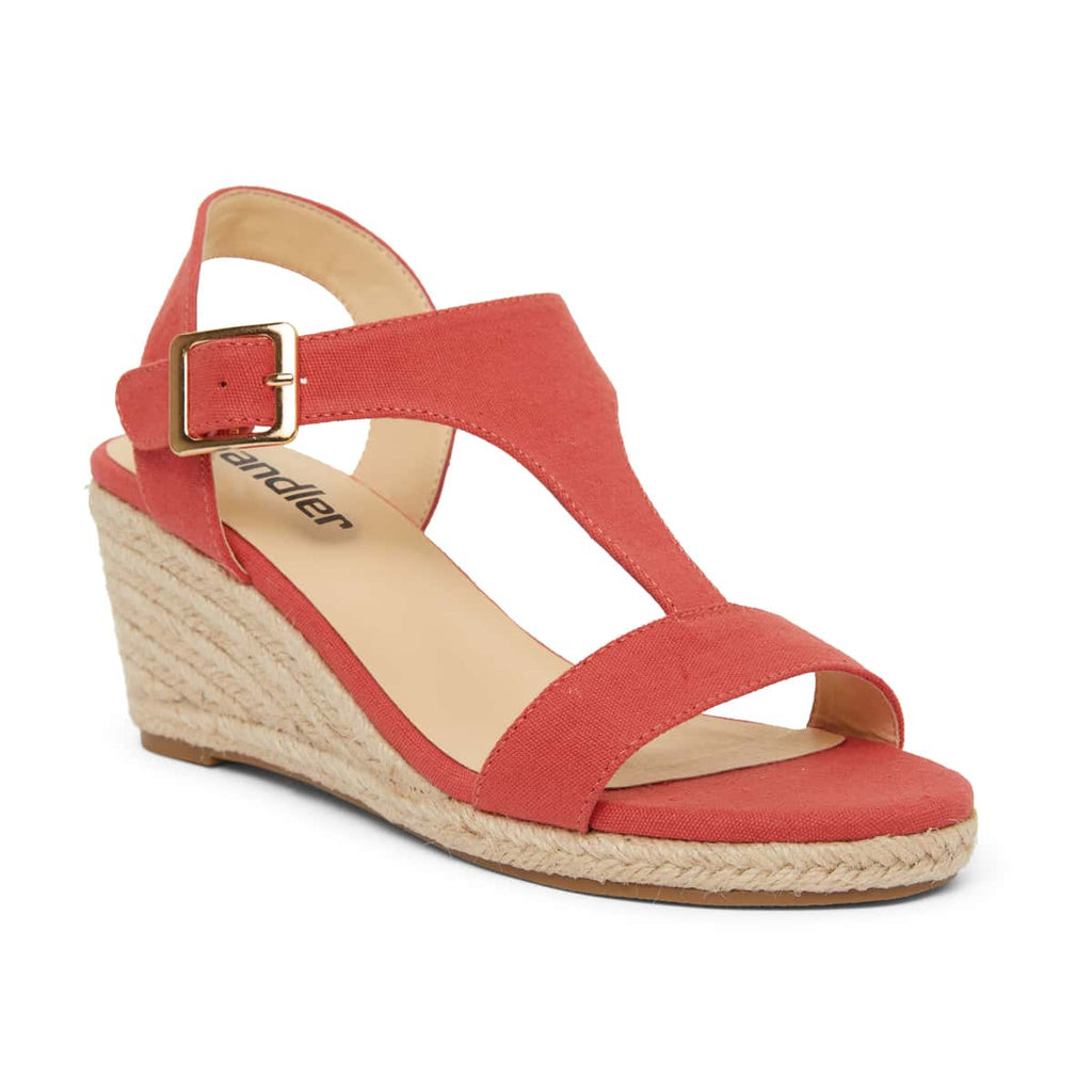 Anchor Espadrille in Tangerine Fabric | Sandler | Shoe HQ