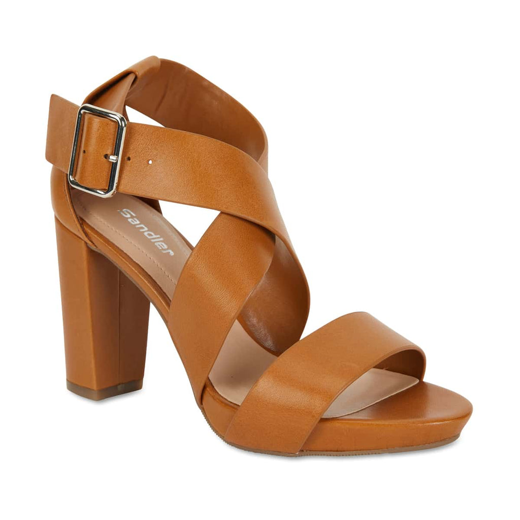 Congo Heel in Cognac Leather | Sandler | Shoe HQ