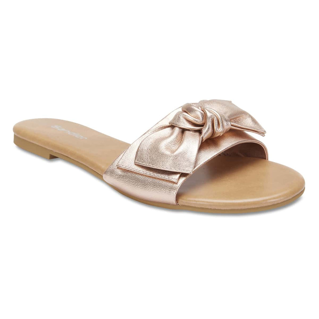 Dove Slide in Rose Gold Leather | Sandler | Shoe HQ