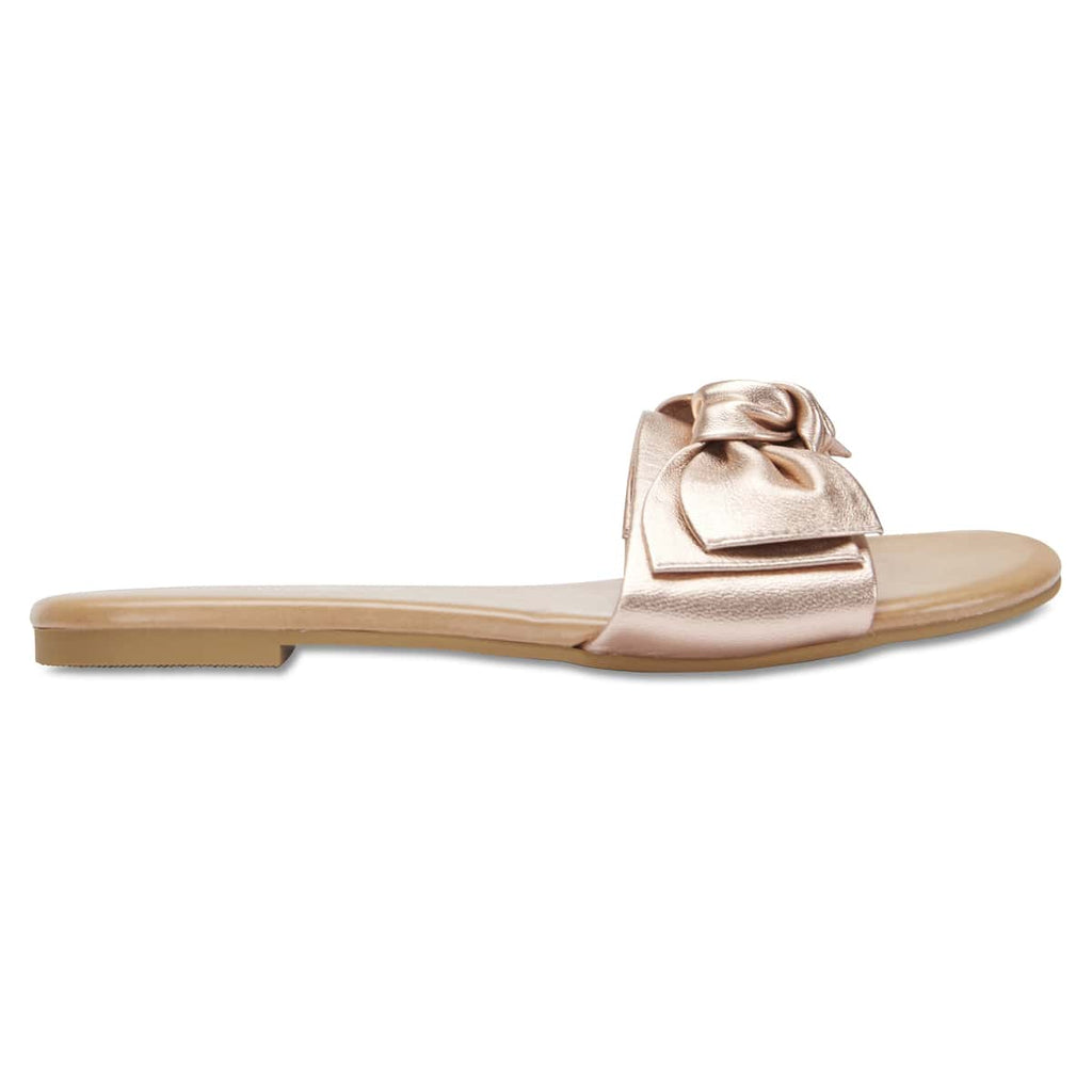 Dove Slide in Rose Gold Leather | Sandler | Shoe HQ