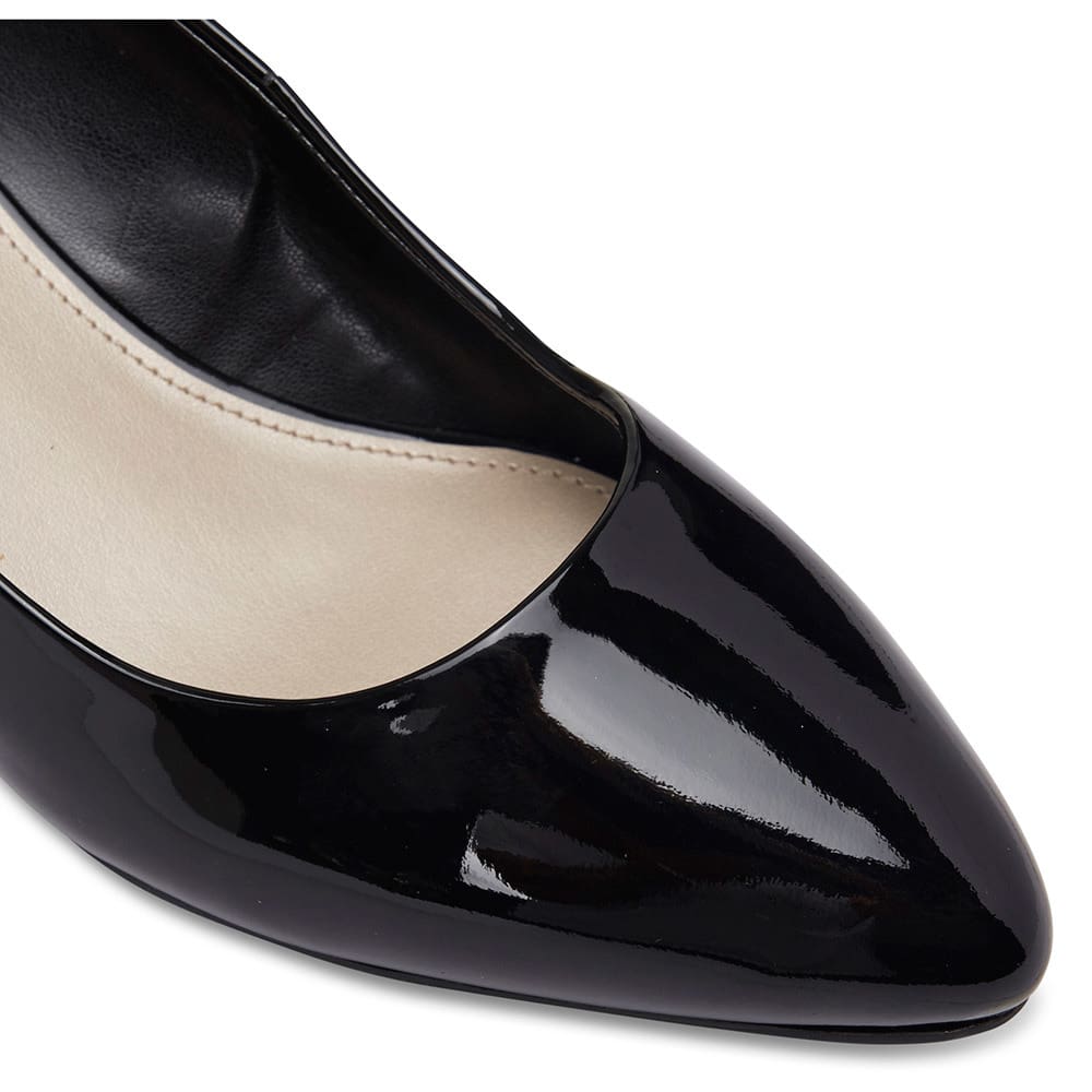 Henry Heel in Black Patent | Sandler | Shoe HQ