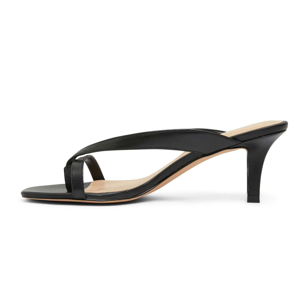 Madrid Heel in Black Leather | Sandler | Shoe HQ