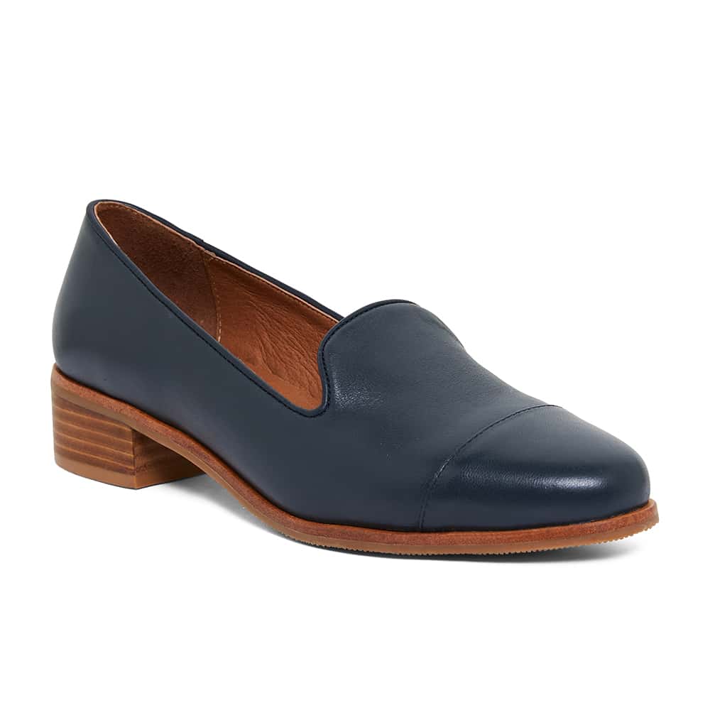 Sable Loafer in Navy Leather | Sandler | Shoe HQ