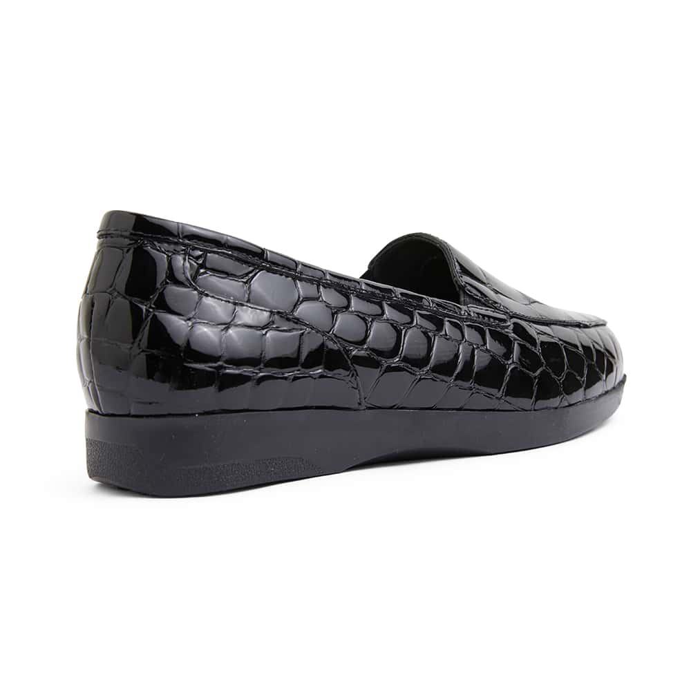 Verse Loafer in Black Patent | Wide Steps | Shoe HQ
