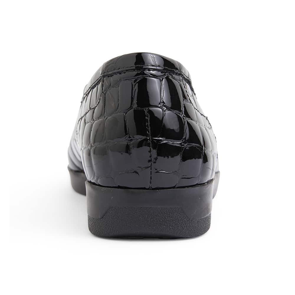 Verse Loafer in Black Patent | Wide Steps | Shoe HQ