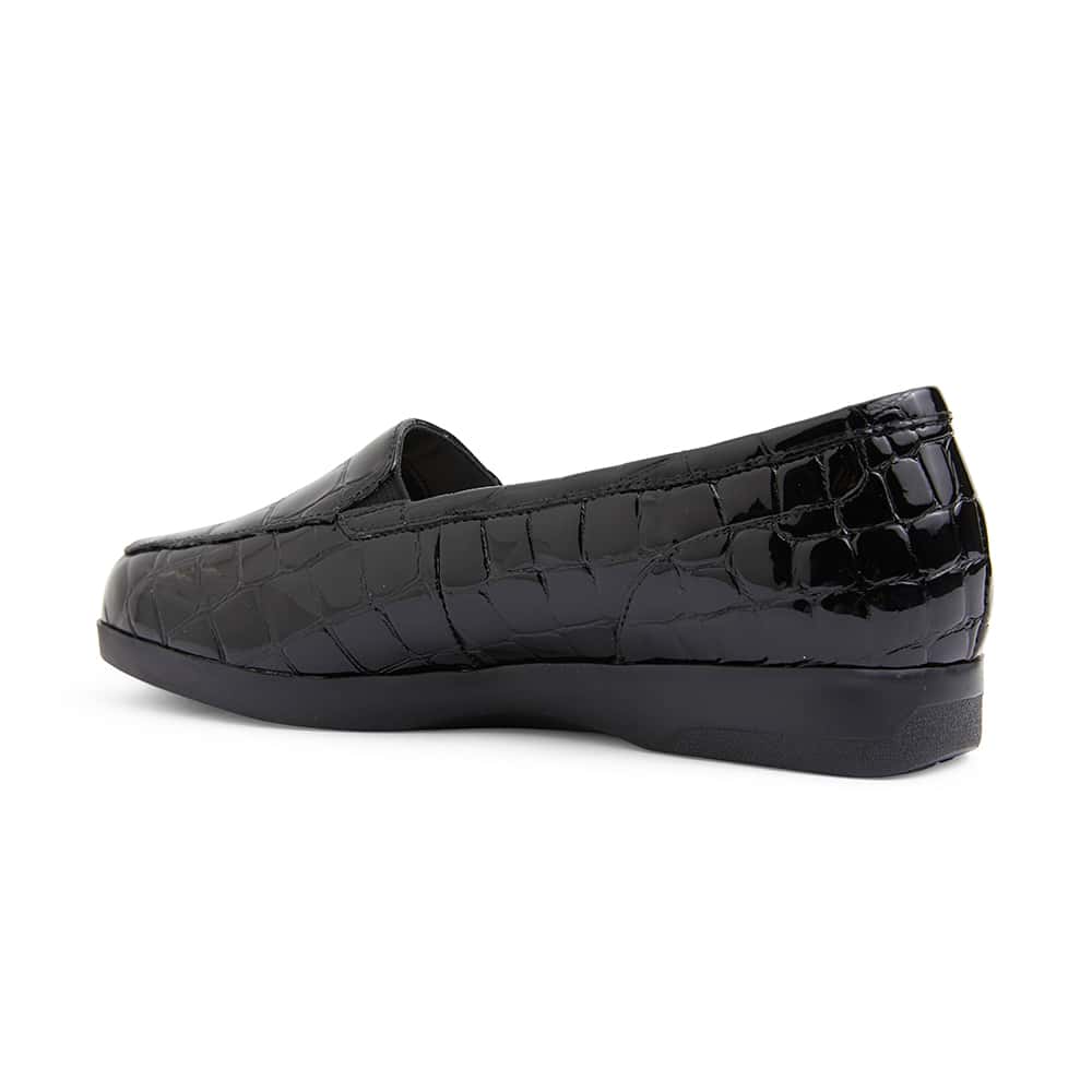 Verse Loafer in Black Patent | Wide Steps | Shoe HQ